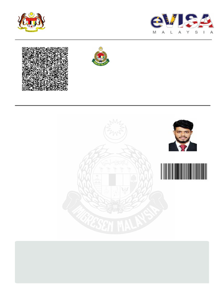 Malaysia EVISA Certificate ARMAN HOSSAIN | PDF