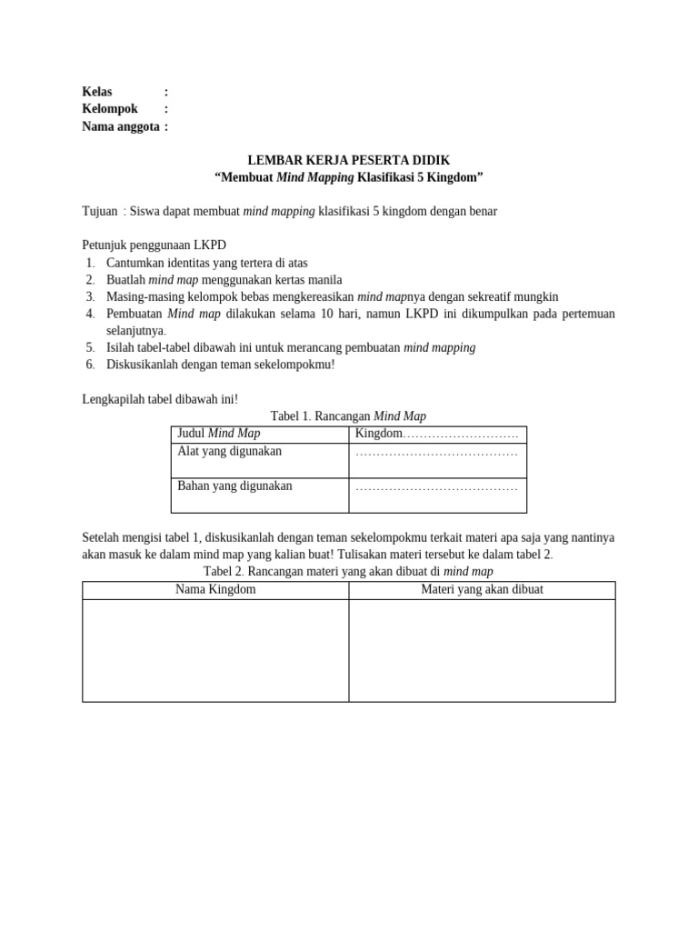 LKPD 2. Merancang Mind Mapping | PDF