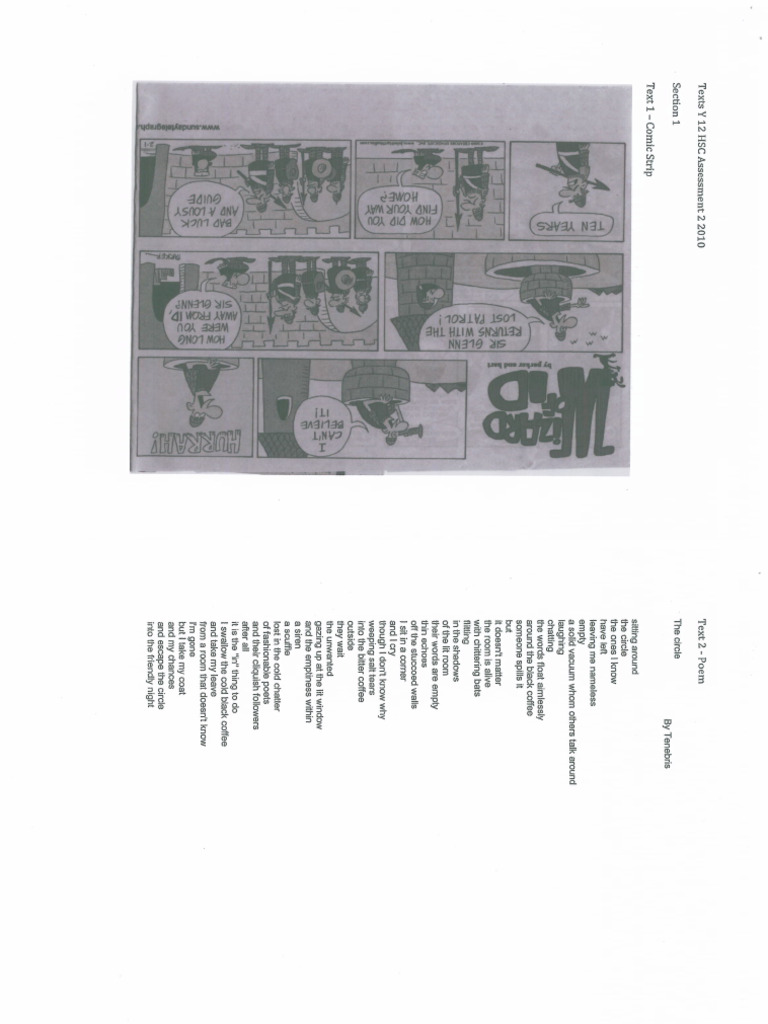 English - Comic Strip Thesis Material | PDF