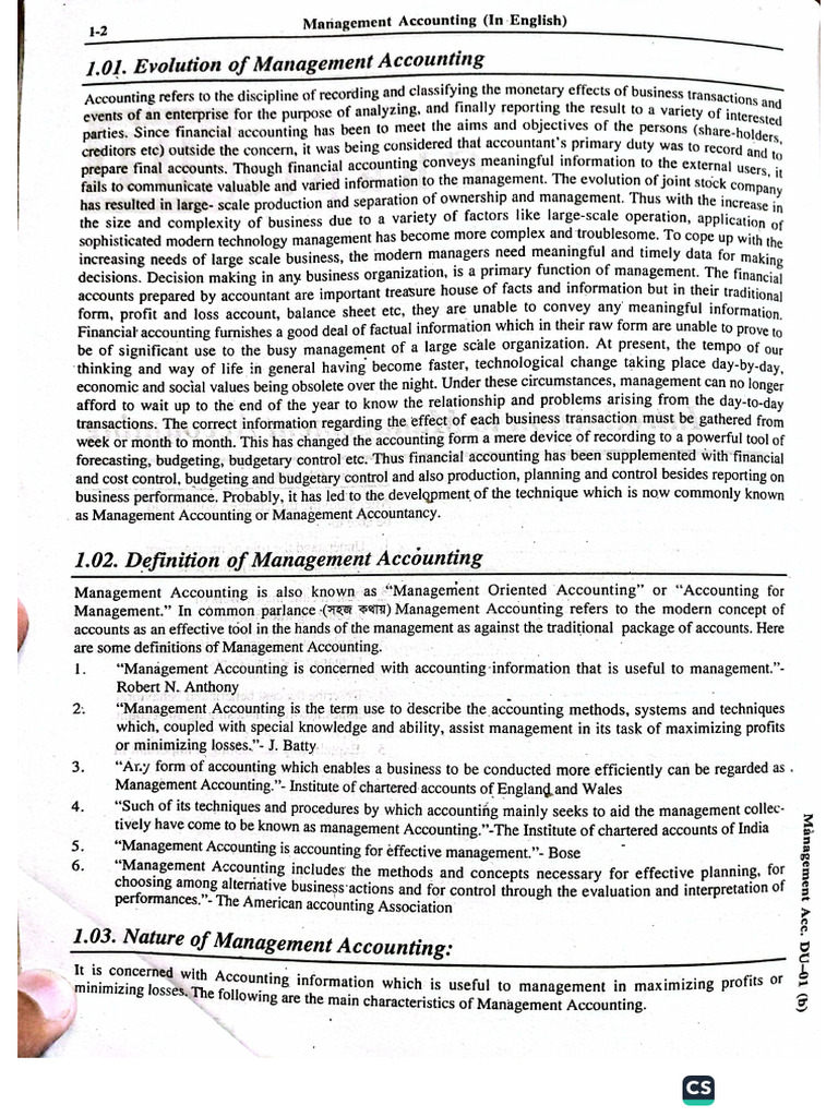 Management Accounting Book | PDF
