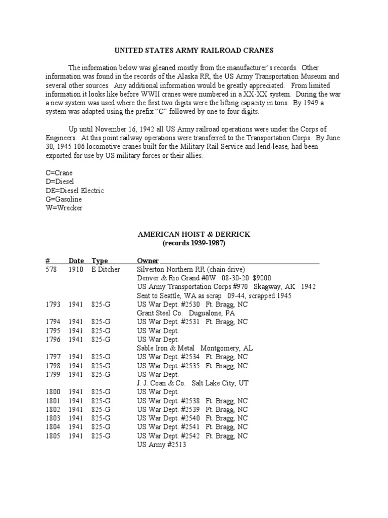 Cranes Us Army | Download Free PDF | Crane (Machine) | Industries