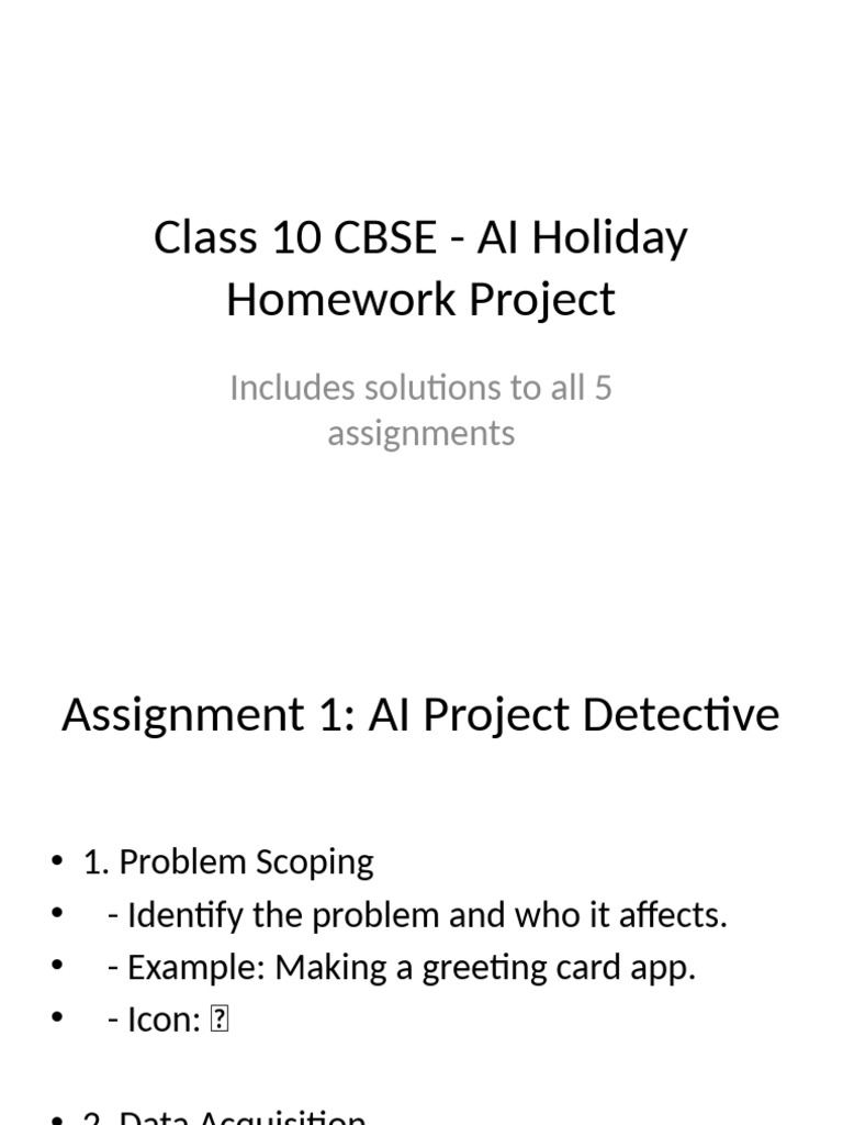 Class 10 AI Project Homework Guide | PDF