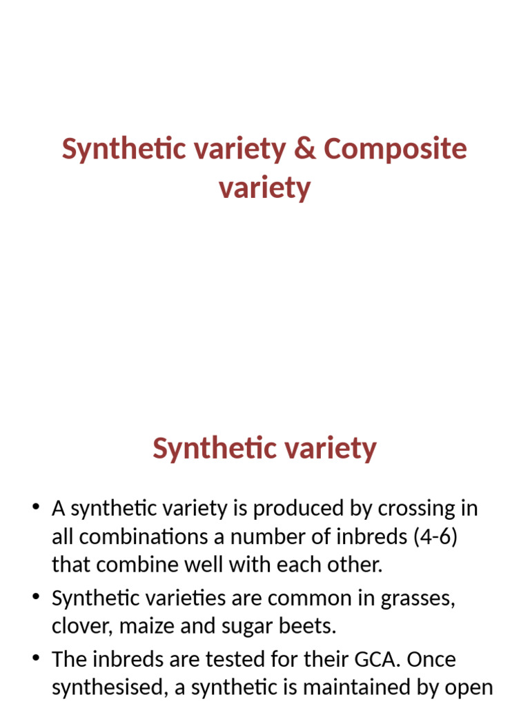 Synthetic and Composite Variety | PDF