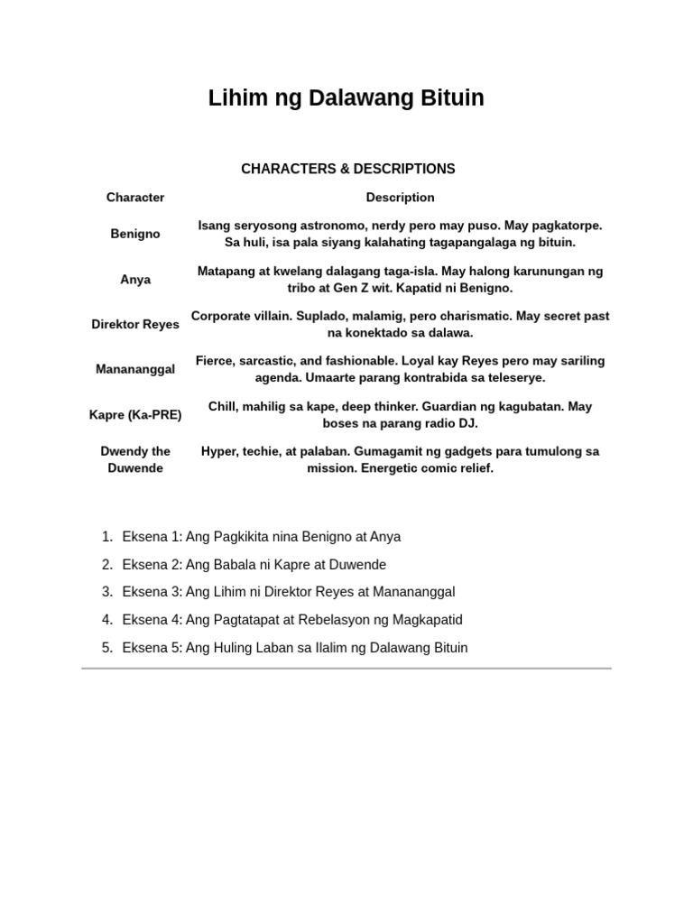 Lihim NG Dalawang Bituin | PDF