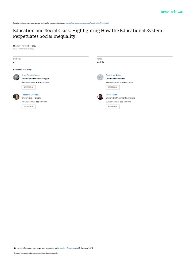 The Social Psychology of Inequality 2019 Croizet | PDF | Discrimination ...