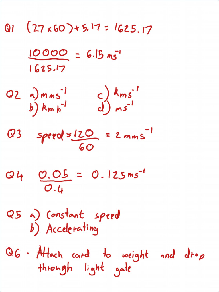 Physics Chap 1 SAQ | PDF