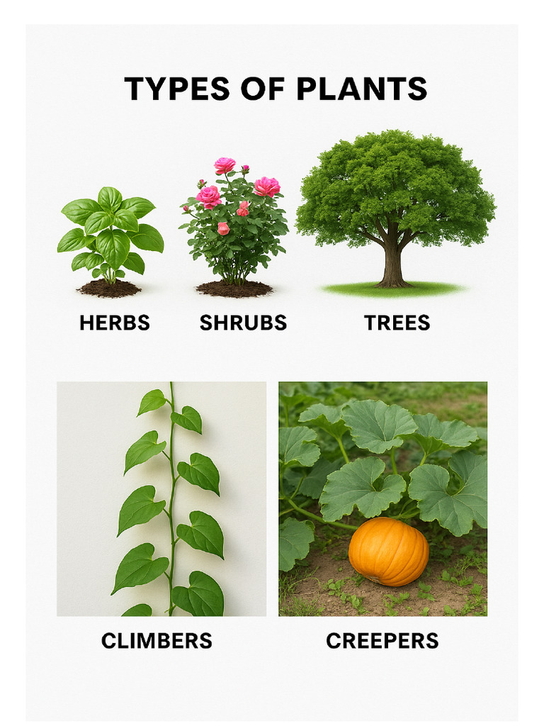 Types of Plants Project | PDF