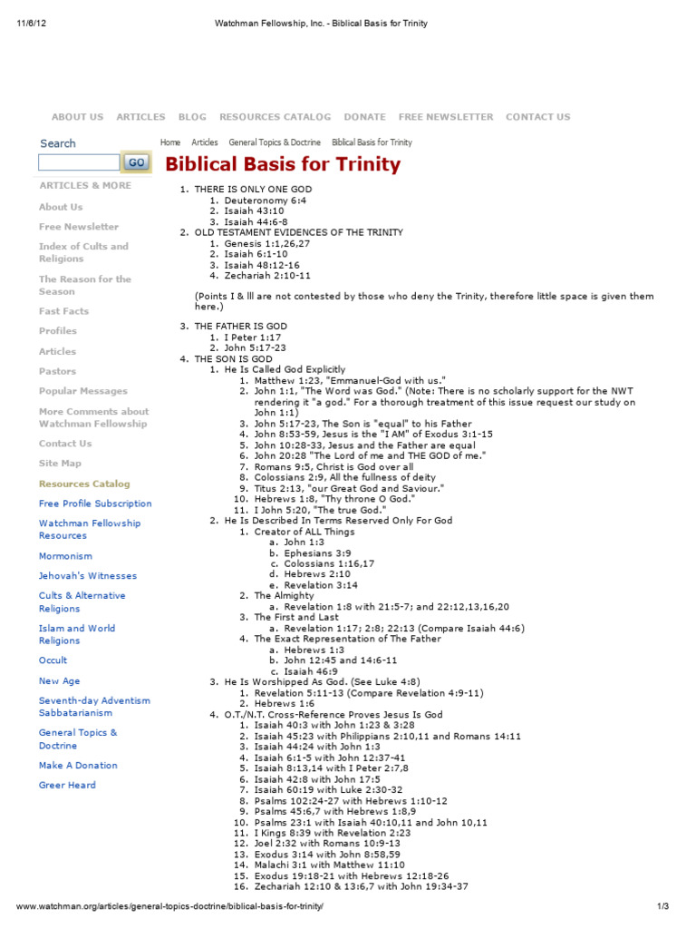 Understanding the Trinity in Scripture | PDF | Trinity | Angel