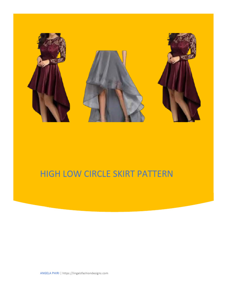DIY High Low Circle Skirt Pattern Guide | PDF | Circle | Waist