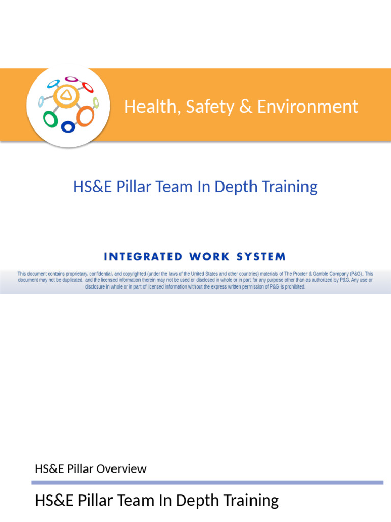 01. HSE-TR-Pillar Team in Depth (2) | PDF | Procter & Gamble | Personal ...