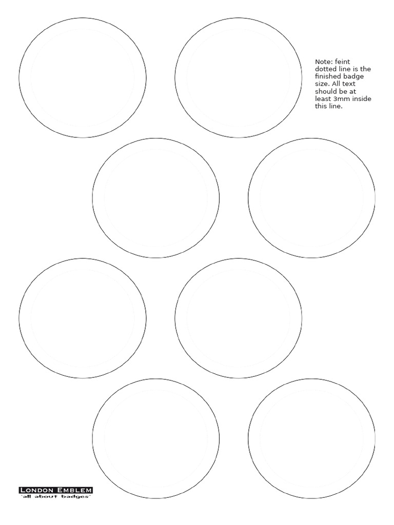 LE 55mm Badge Template Sheet | PDF