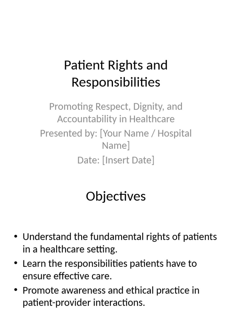 Patient Rights and Responsibilities Overview | PDF | Informed Consent ...