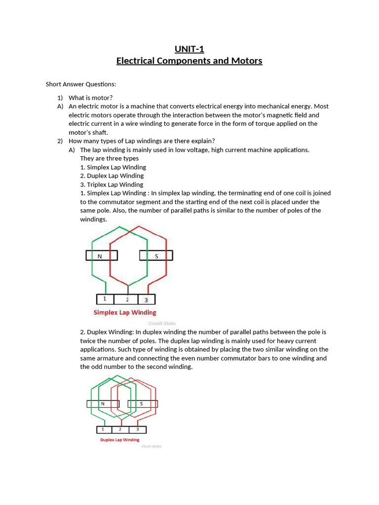 Level 2 Part B Notes | PDF | Electric Motor | Machines