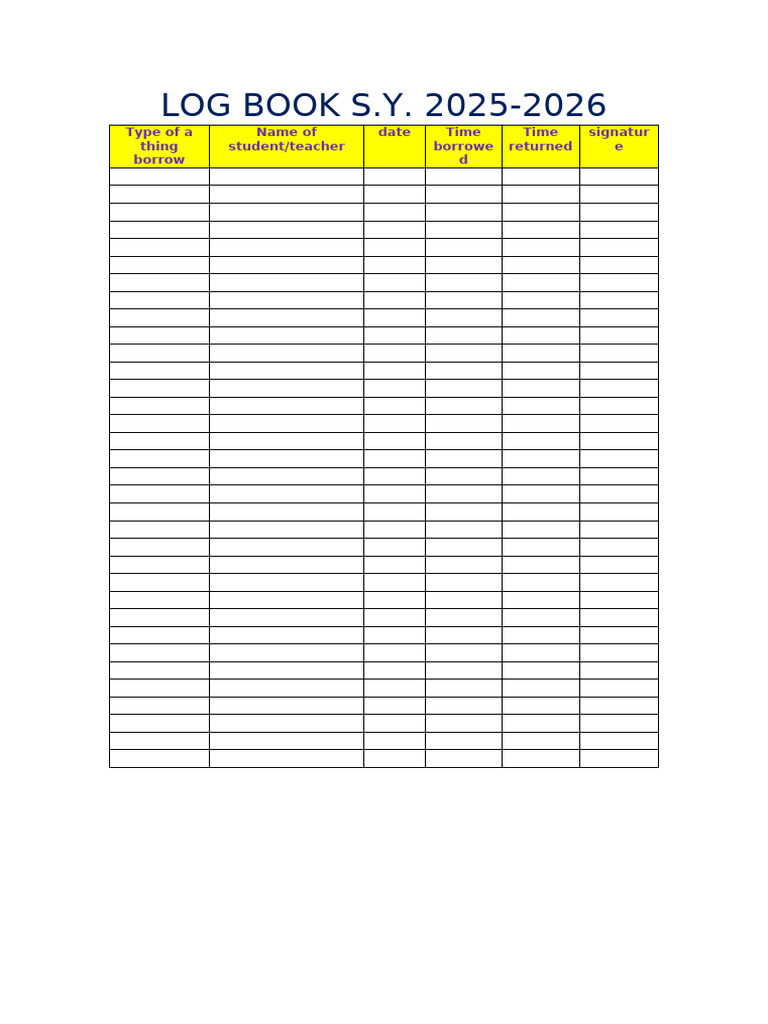 Log Book | PDF