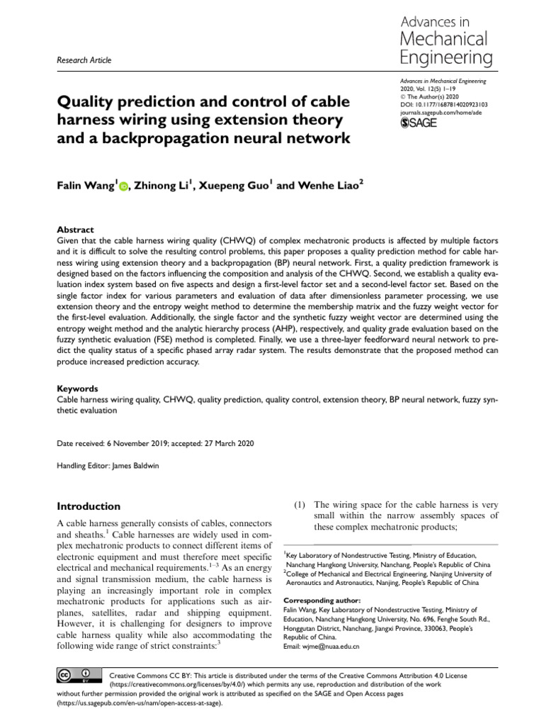 Predicting Cable Harness Wiring Quality | PDF | Electrical Wiring ...