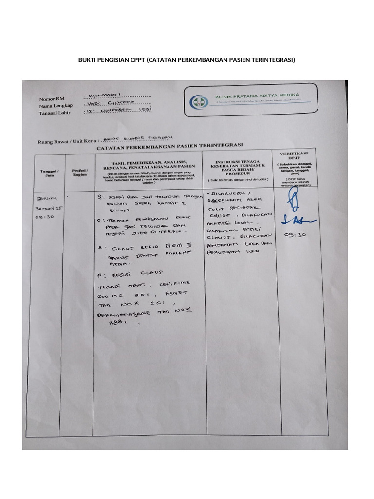 Bukti Pengisian CPPT | PDF