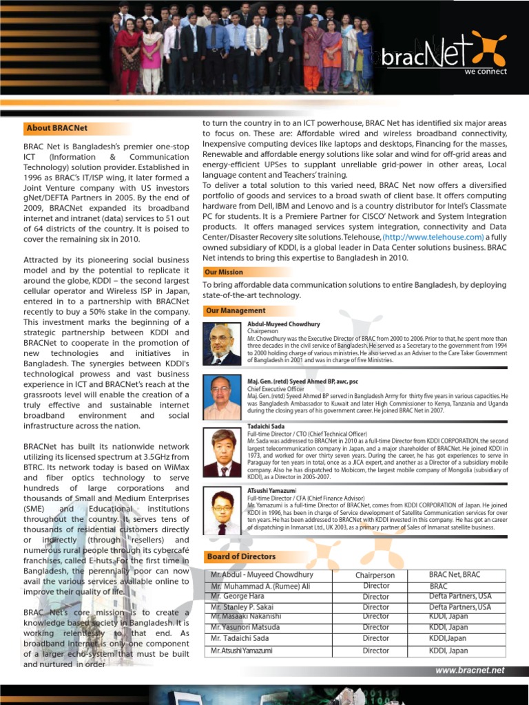 BracNet Profile 30 10 10 | PDF | Wi Max | Computer Network