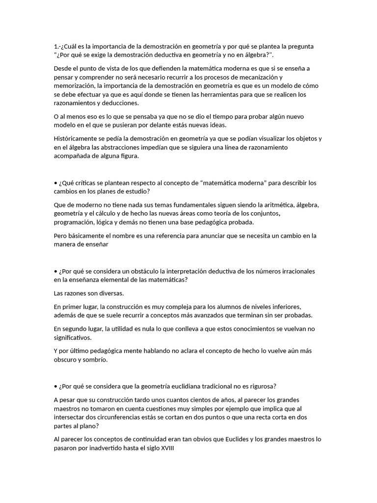 Cuestionario 5 Cap Libro | PDF | Geometría | Prueba matemática