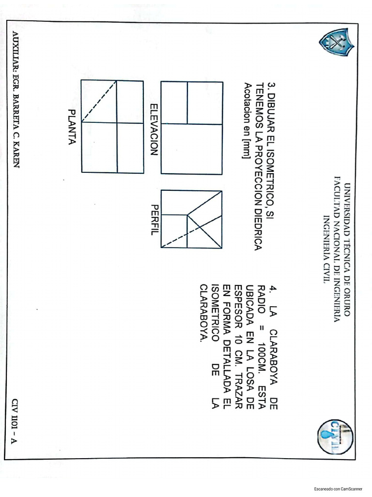 Lámina 10 Proyecciones Isométricas | PDF