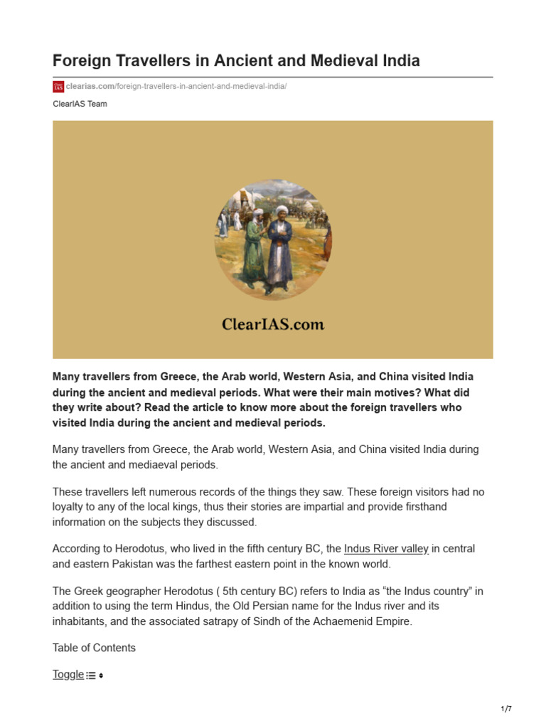 Foreign Travelers in Medieval India | PDF