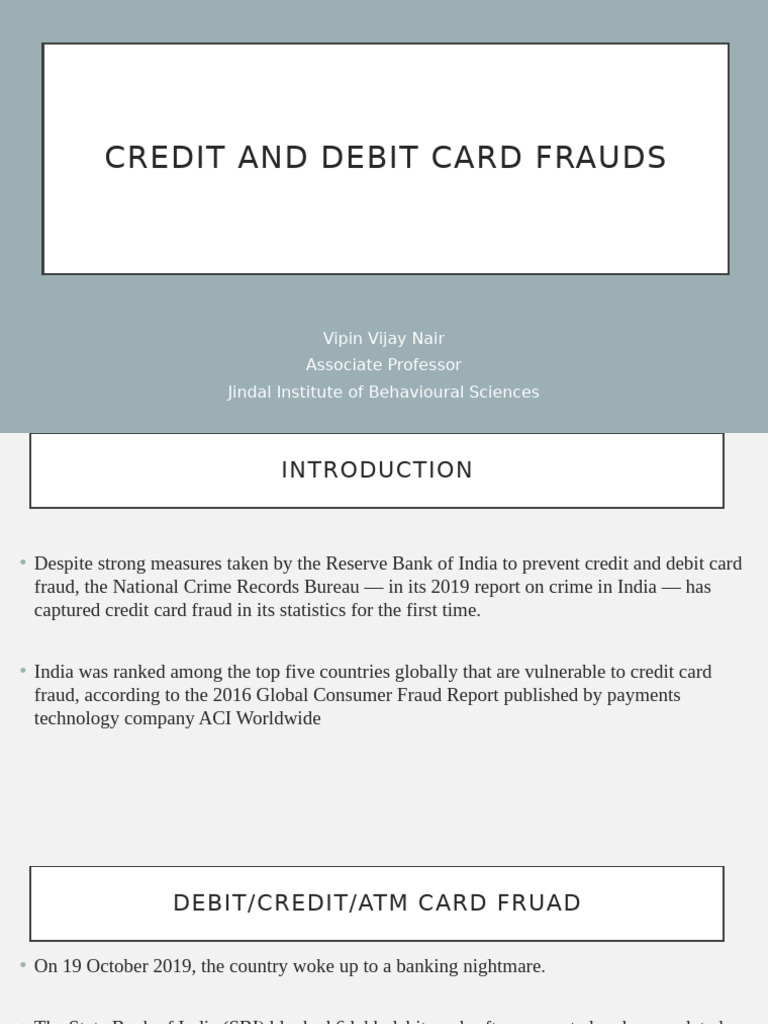Lecture 8 - Credit & Debit Card Frauds | PDF | Emv | Point Of Sale