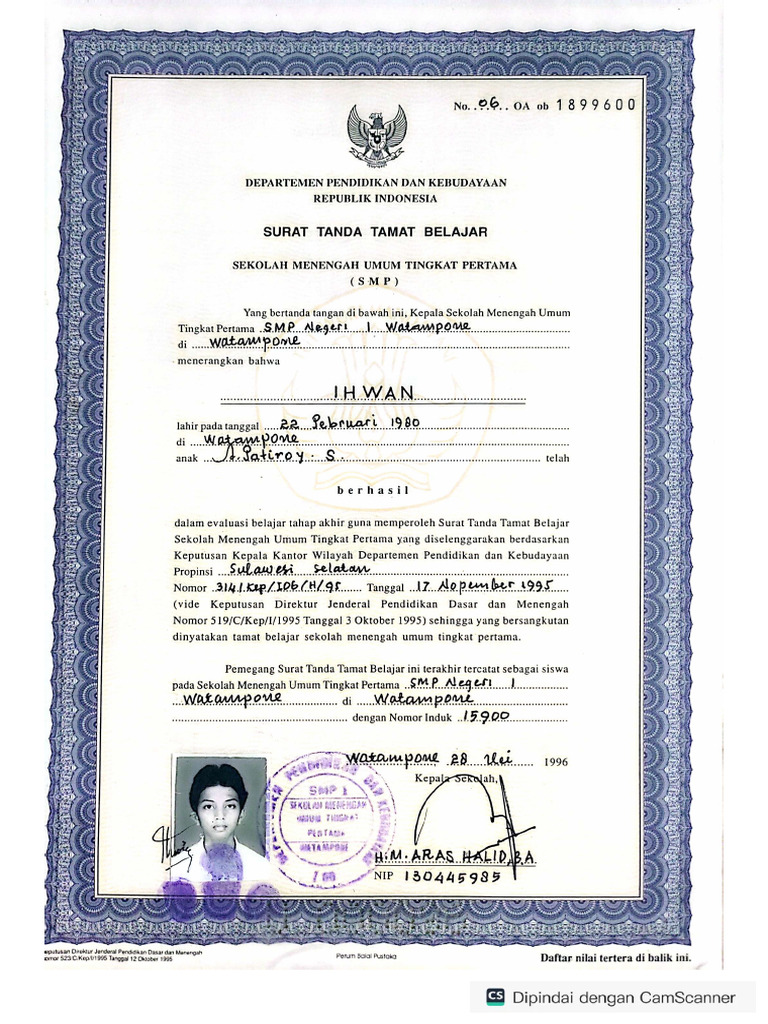 Ijazah SMP | PDF
