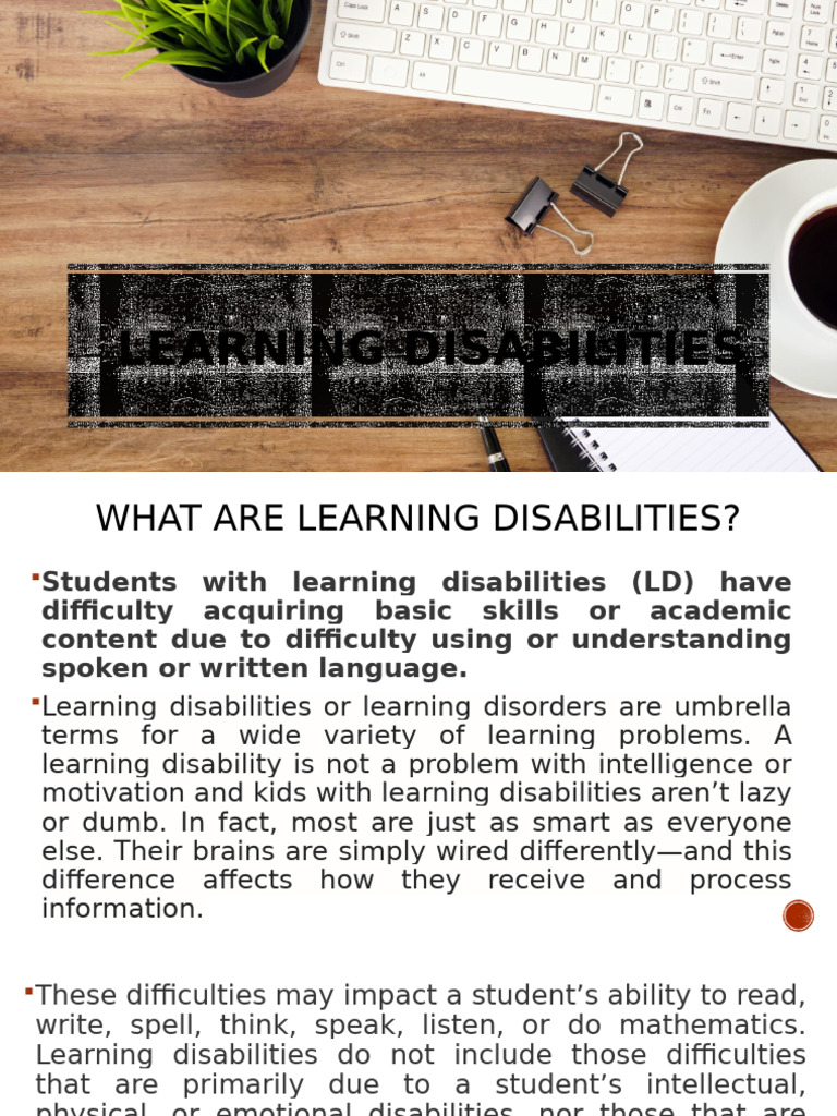 Learning Disabilities | PDF | Learning Disability | Attention Deficit Hyperactivity Disorder