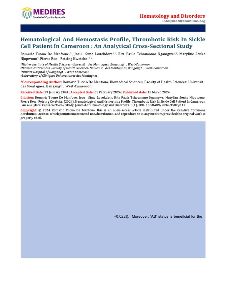 14 - Medires Hematological and Hemostasis Profile, Thrombotic | PDF ...