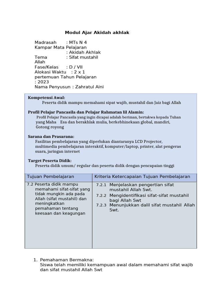 Modul Ajar 2 Oke | PDF