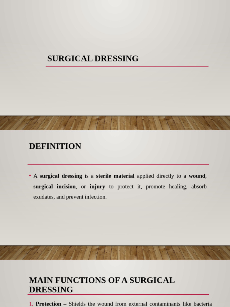 Surgical Dressing | PDF