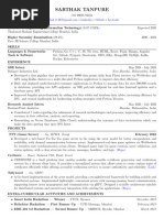 Harvard Resume Template I (With Bullet Points) | PDF