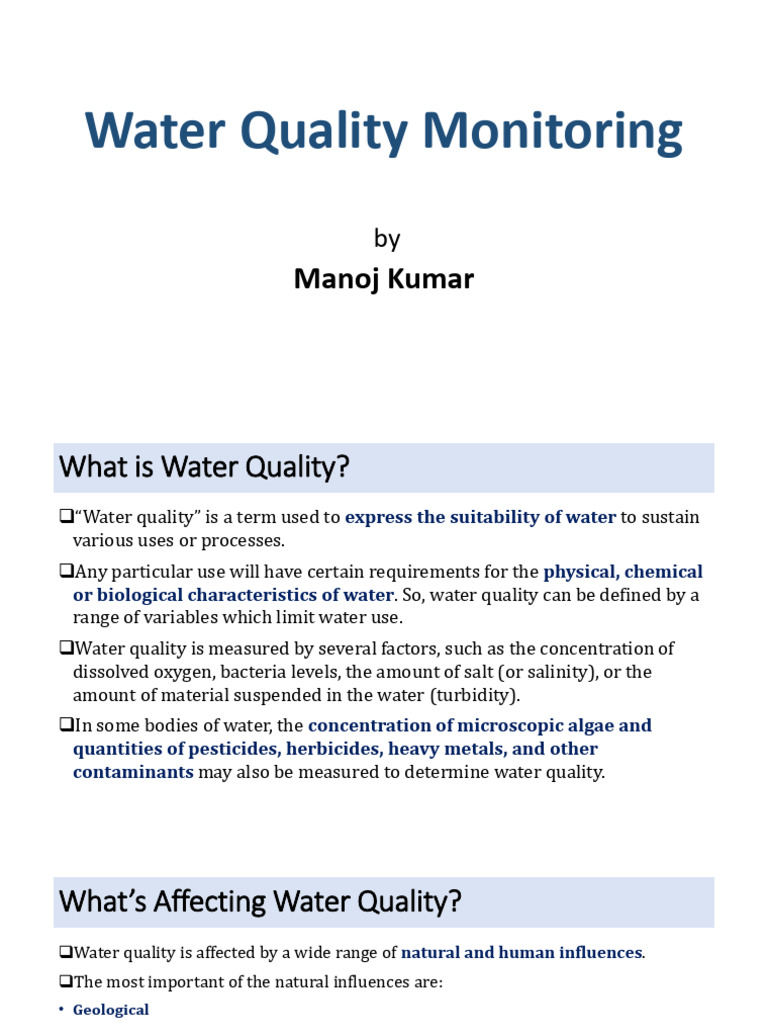 Water Quality Monitoring | PDF | Water Quality | Dead Zone (Ecology)