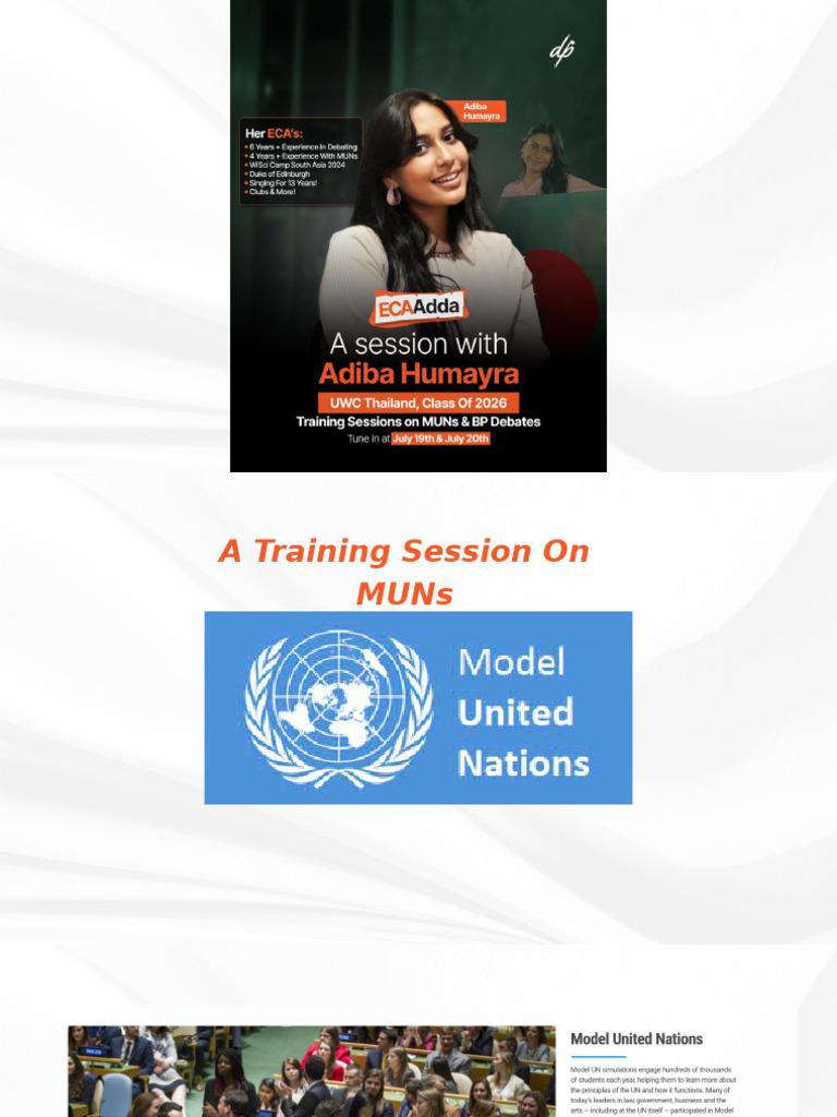 A Training Session On MUNS | PDF
