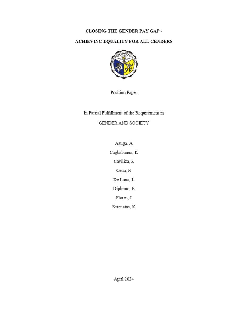 Closing the Gender Pay Gap: A Study | PDF | Gender Pay Gap | Gender Role