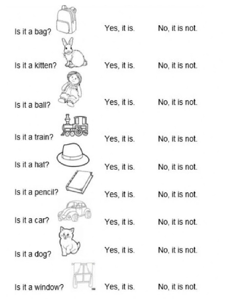 Yes It Is No It Isnt Worksheet | PDF