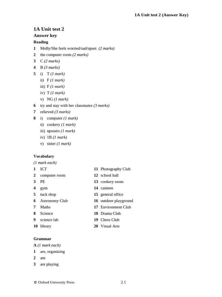 Revision Paper (Answer Key) | PDF