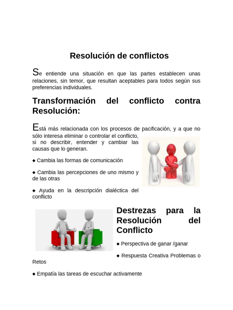 Estrategias para Resolución de Conflictos | PDF | La resolución de ...
