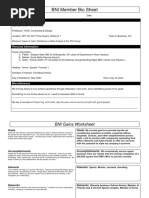 BNI 1-2-1 - Bio Sheet Format | PDF | Knowledge | Cognitive Science