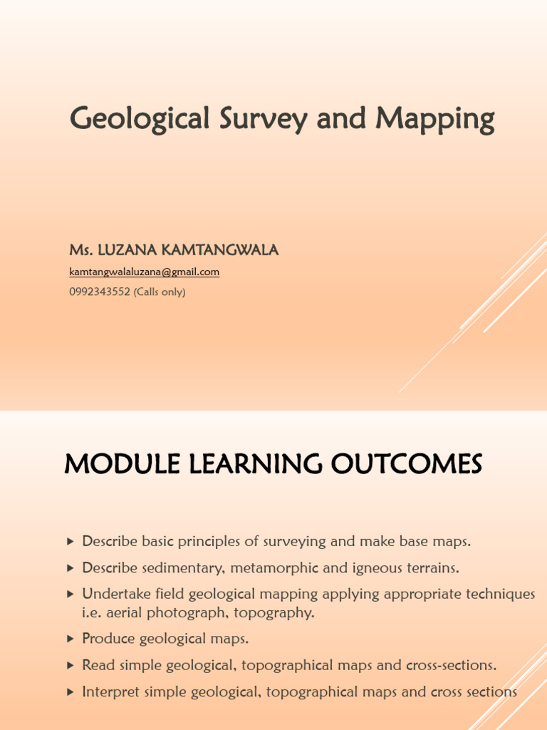 Lecture 1 - Introduction To Geological Survey and Mapping | PDF ...
