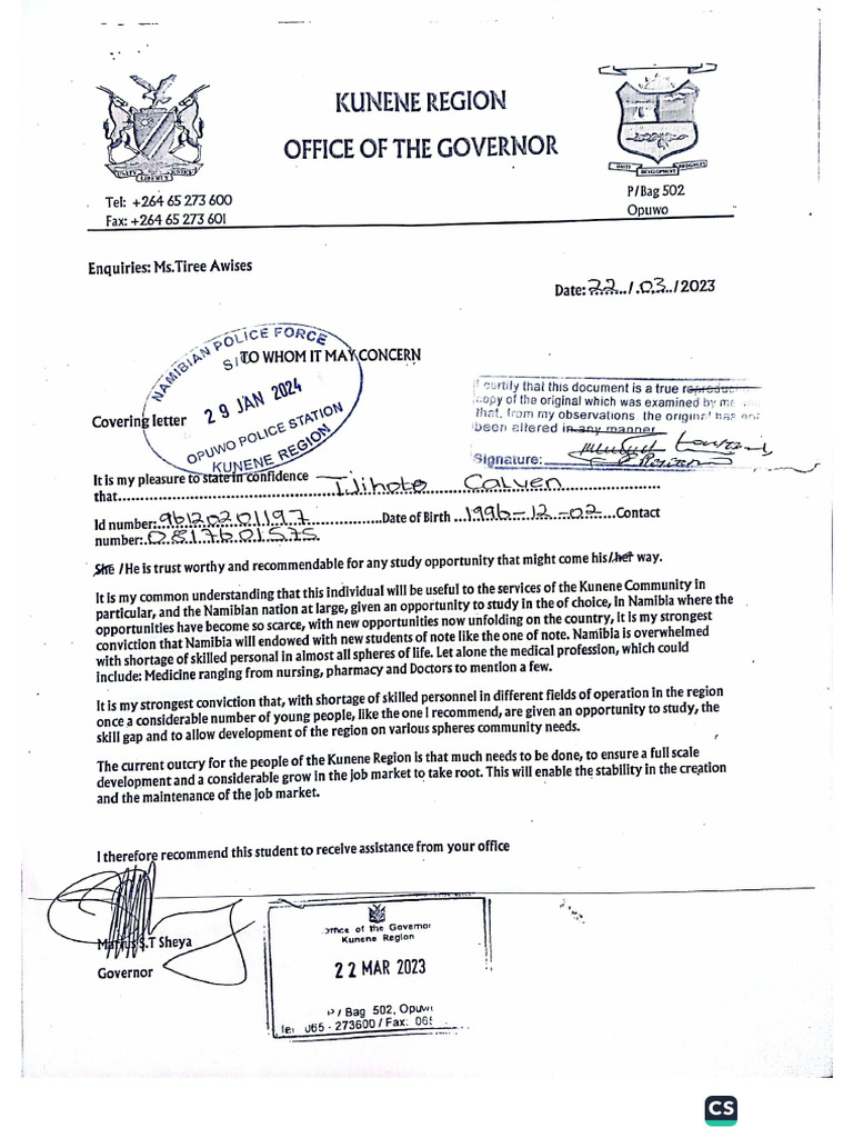 Governor Letter | PDF