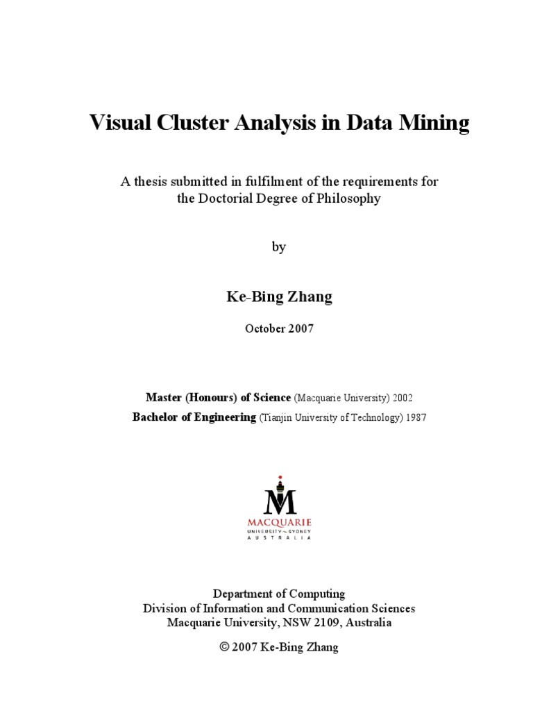 Visual Cluster Analysis In Data Mining Pdf Cluster Analysis Data
