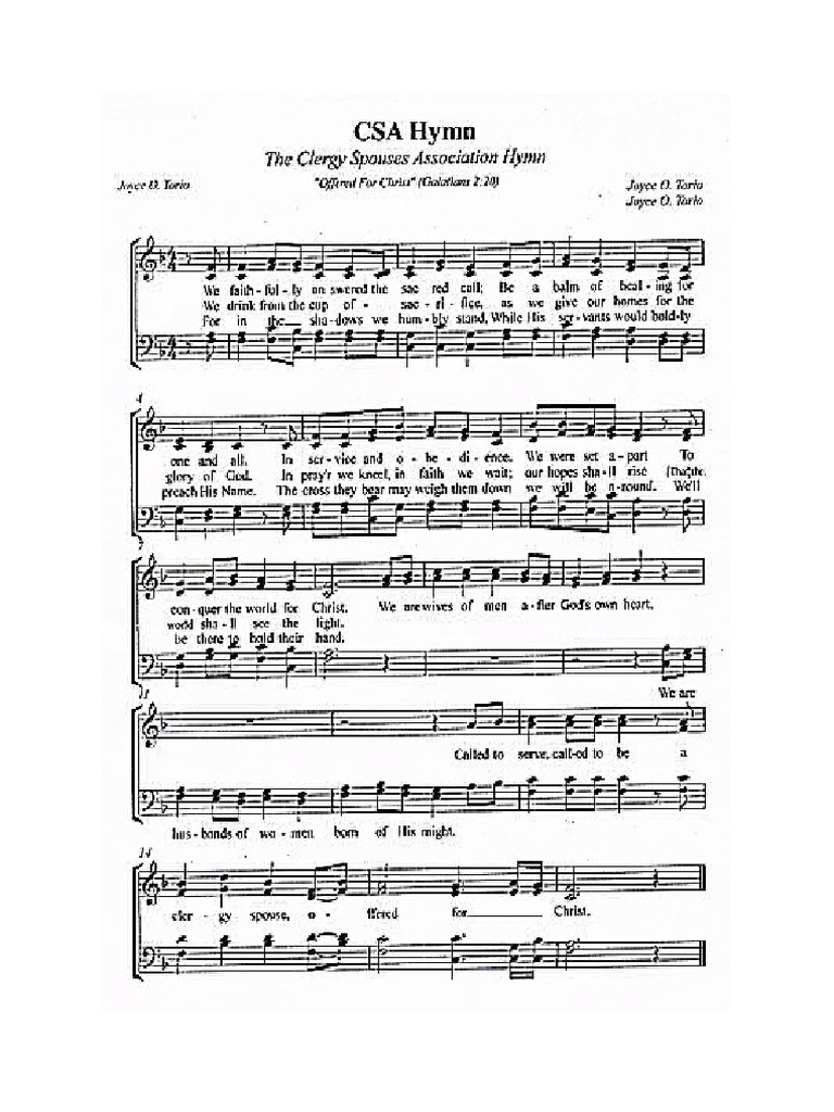 Csa Hymn | PDF