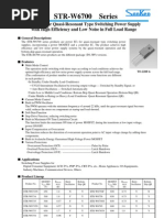 STR2A100 Series Application Note (Rev.0.3) : Sanken Electric Co., LTD | PDF | Power Supply | Mosfet