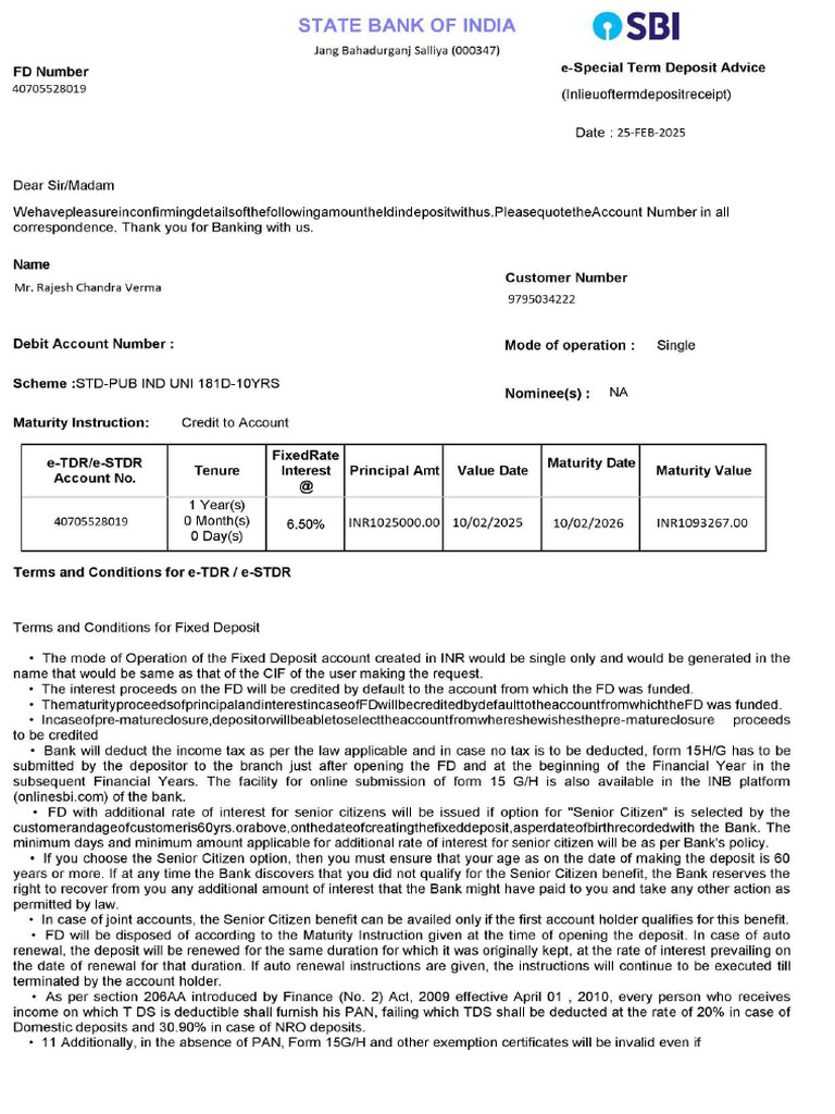 Rajesh Chandra FD | PDF