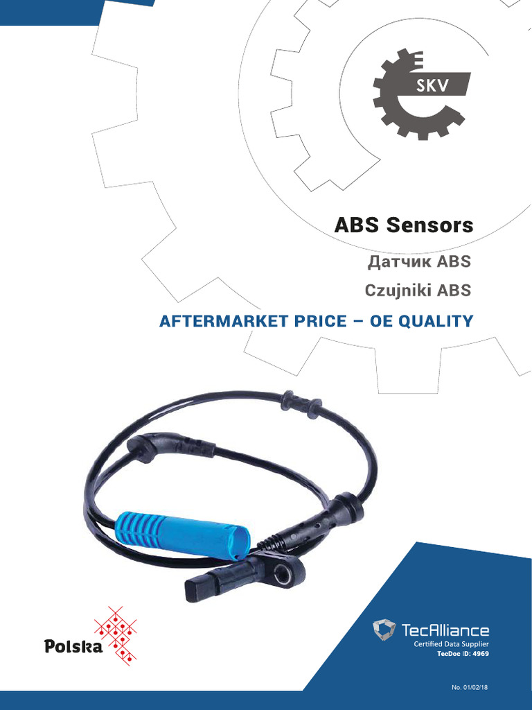 SKV Abs Sensors Catalogue | PDF | Car Body Styles | Electric Vehicle