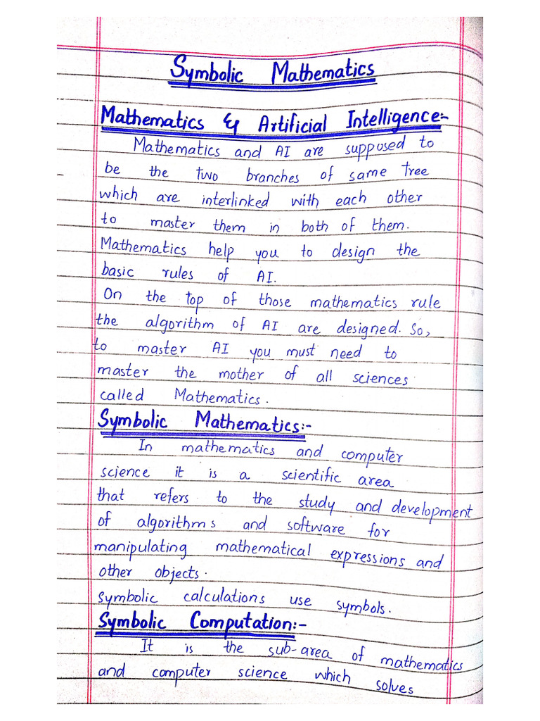 Symbolic Maths | PDF