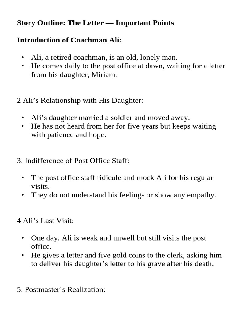 10 - The Letter - Revision Notes | PDF | Empathy | Love