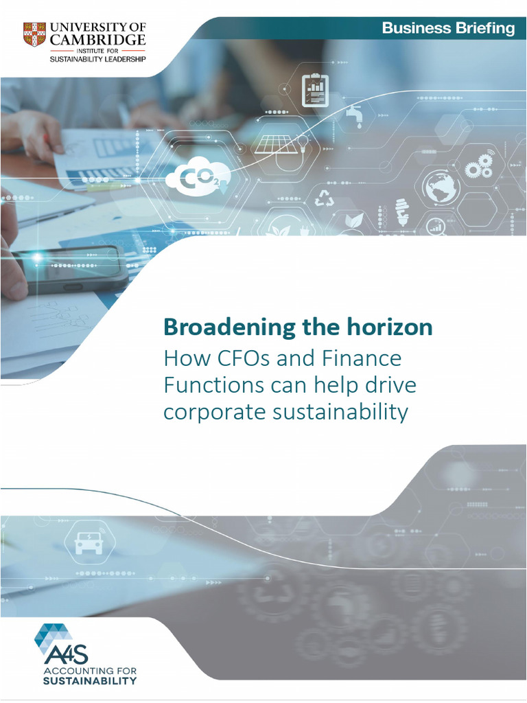 Broadening The Horizon Cfo Publication | PDF | Sustainability | Risk