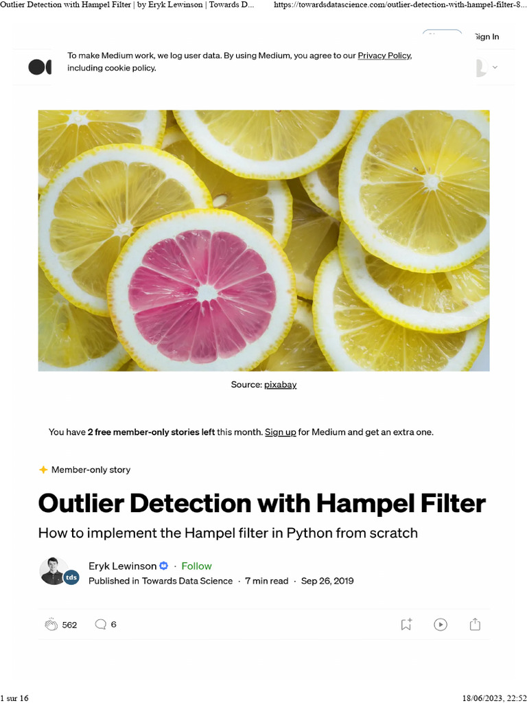 Outlier Detection With Hampel Filter - by Eryk Lewinson - Towards Data ...