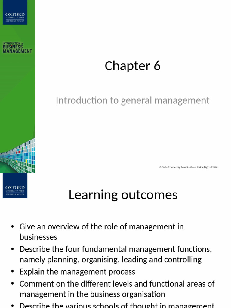 Chapter 6 - Introduction To General Management | PDF | Hierarchy ...